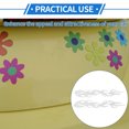 Unique Bargains Reflective Bumper Decal White Square Colorful Flame ...