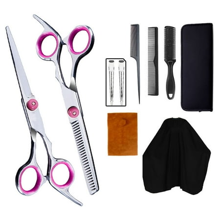 babydream1 10pcs/set Barber Tool Set Stainless Steel Scissors Hair Clip ...
