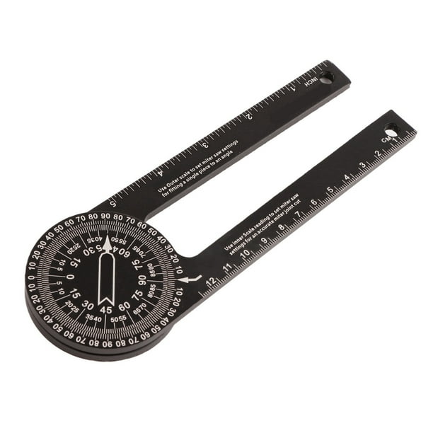 Angle Protractor, O Shaped Portable Laser Etched Scale Miter Angle ...