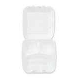 Value Star Foam 8.5-inch Foam 3 compartment Hinged Lid Trays - Walmart.com
