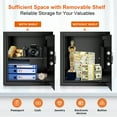 Bonsaii 1.2 Cubic Feet Safe Box Electronic Security Document Safe with ...