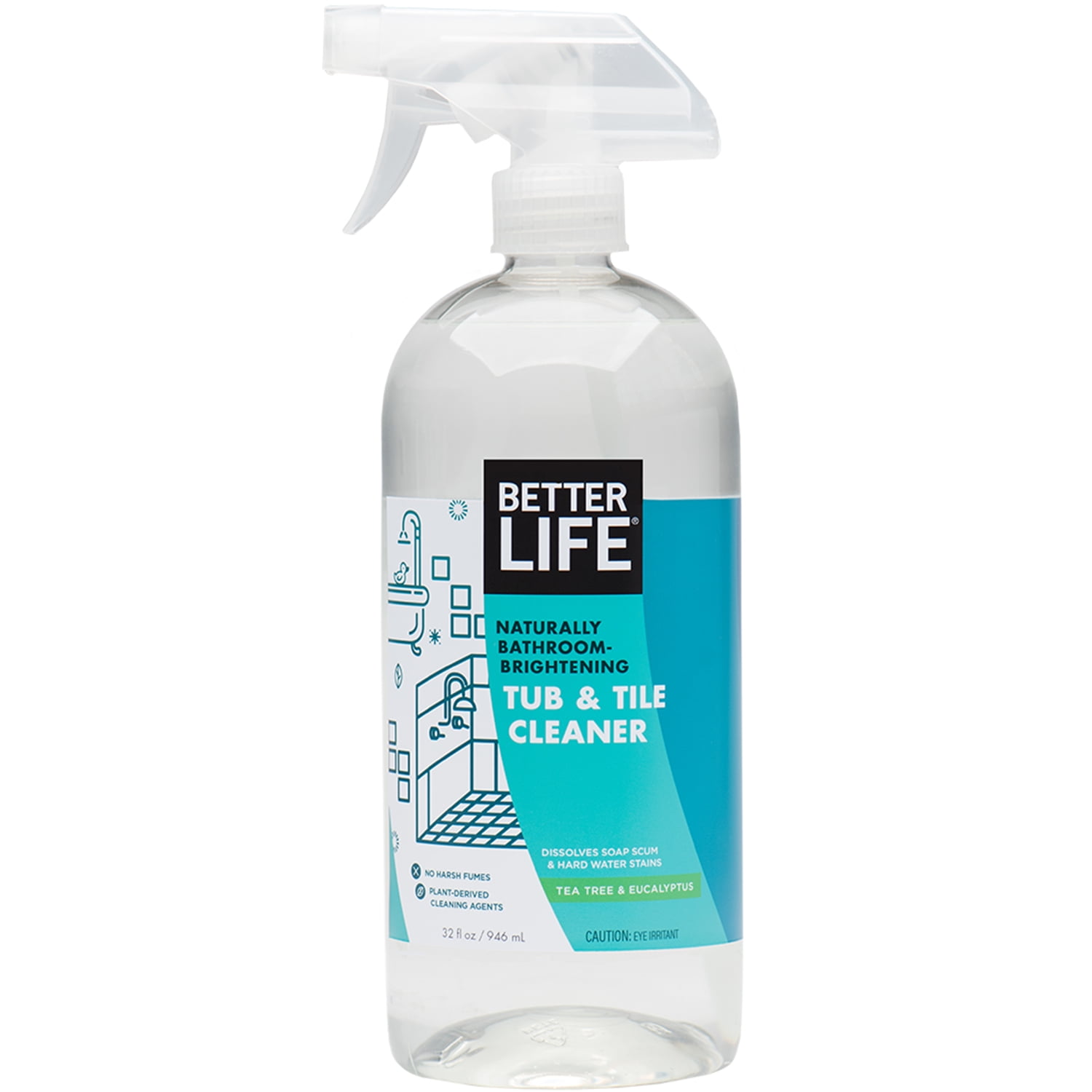 Better Life Natural Liquid Tile & Tub Cleaner, Tea Tree and Eucalyptus ...