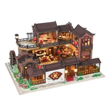 DIY Villa Duplex Cabin Waiting For Hand-assembled Model Time Building ...