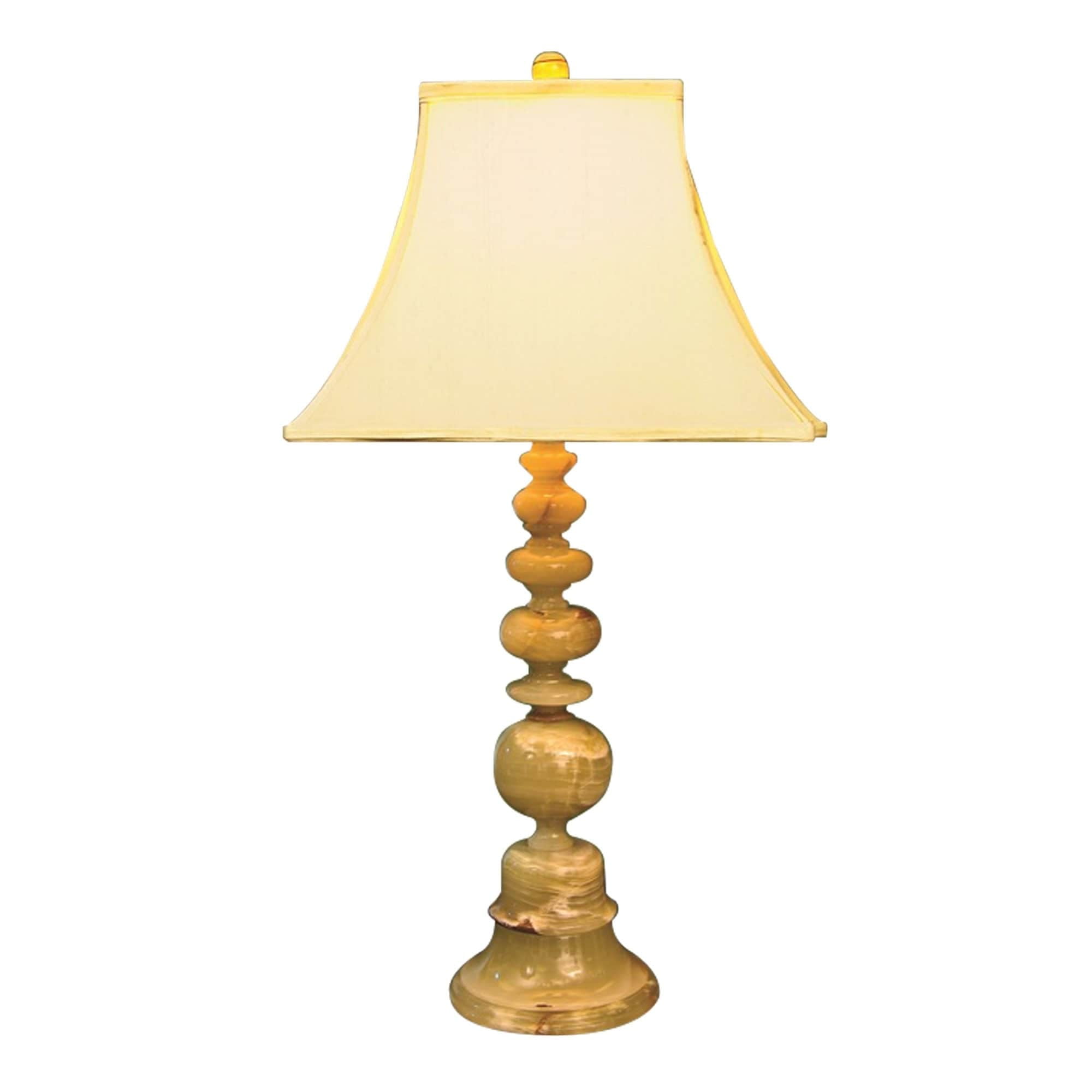 31" Tall Marble Table Lamp "Pandora" with Linen Shade, Beige - Walmart.com