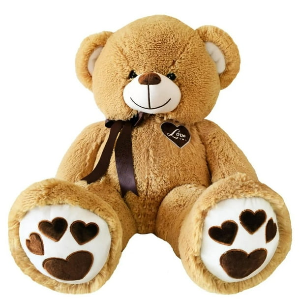 Oso De Peluche Gigante 1 Metro Grande Colores Corazón beige Grande ...