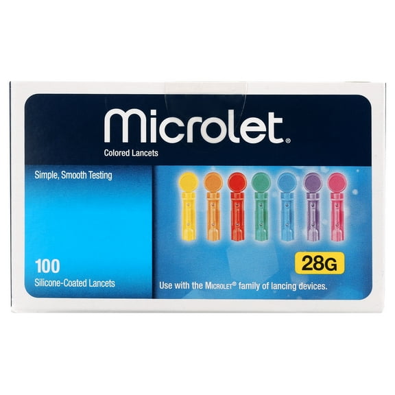 Microlet Color Lancets, 100 Count HSA/FSA Eligible - Walmart.com