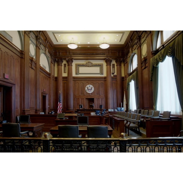 Print: Courtroom, Federal Building And U.S. Courthouse, Providence ...