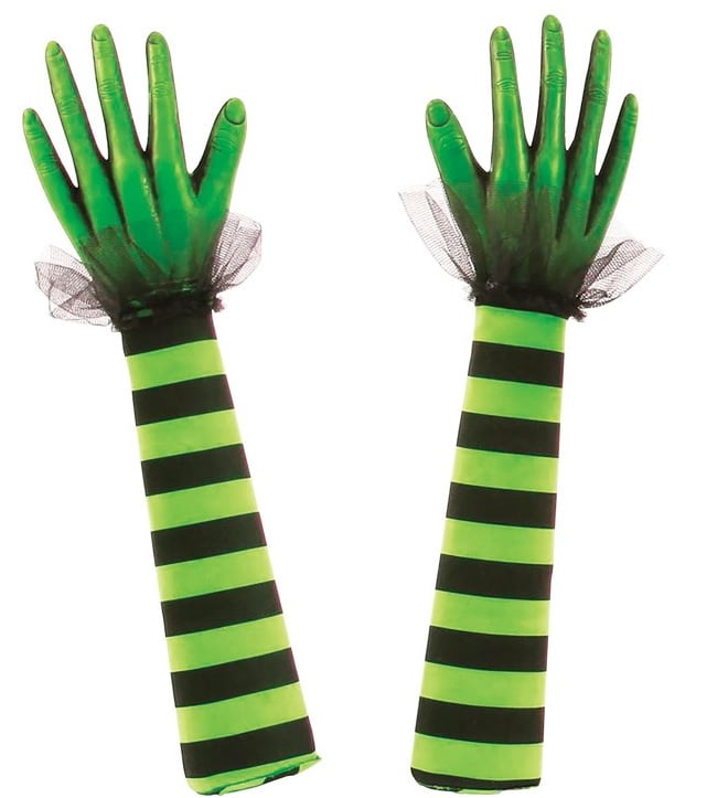 Fun World 91277G Halloween Witches Arms Yard Stake, Green & Black ...