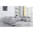 Meridian Furniture Cube Grey Durable Linen Modular Sectional - Walmart.com