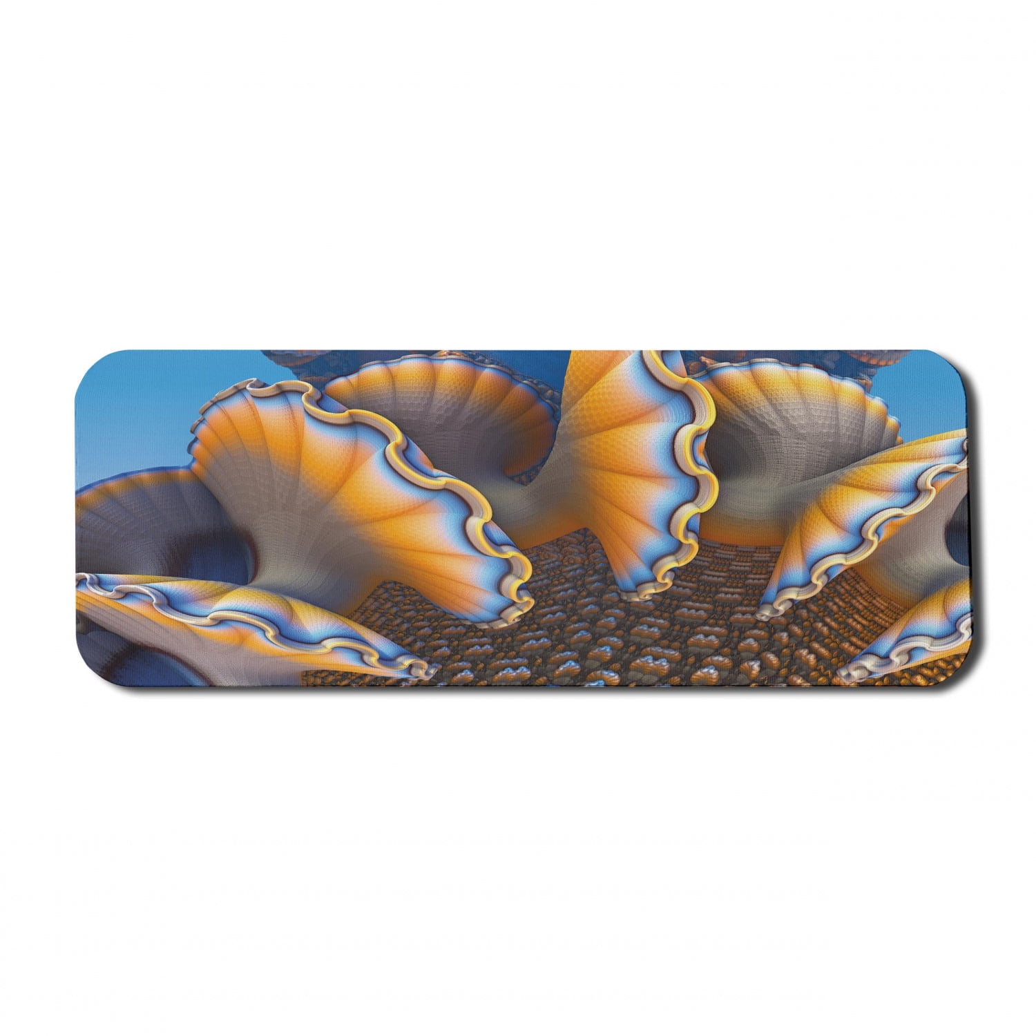 Nautical Computer Mouse Pad, Shells in the Sea Ocean Sci Fi Style ...