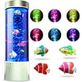 Bubble Fish Lamp | Desktop Sensory LED Bubble Lamps | 7 Color Changing ...