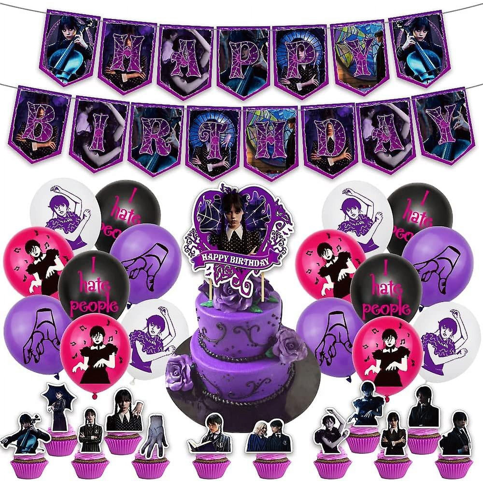 Click here for Geecy Wednesday Addams Party Decorations  Wednesda... prices