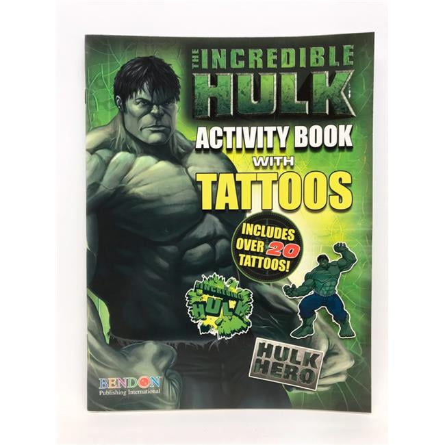 DDI 1892684 The Incredible Hulk Activity Book with Tattoos Case of 36 ...
