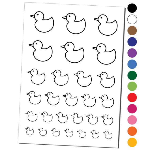 Rubber Ducky Water Resistant Temporary Tattoo Set Fake Body Art ...