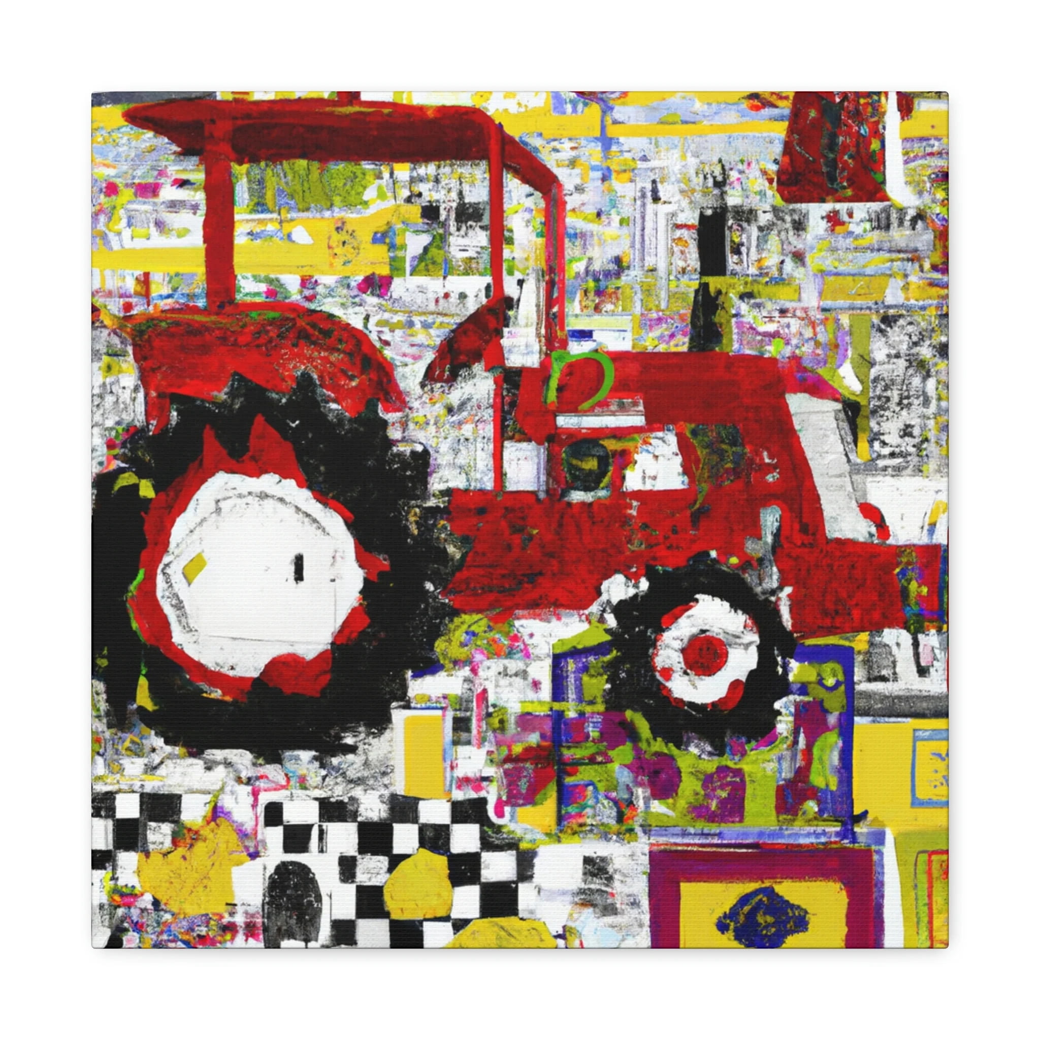 Tractors in Rococo - Canvas - Walmart.com
