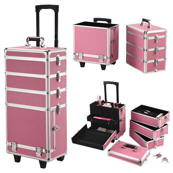 Yaheetech Professional Rolling Artist Case Trolley Travel Cosmetic Case