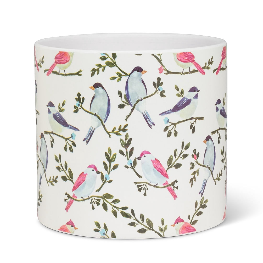 Set of 6 Large Blue & Pink Bird Planter - Walmart.com
