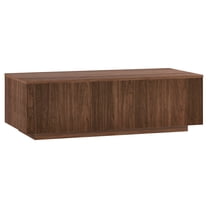 Evelyn&Zoe Modern/Contemporary 48" Wide Satin Walnut Coffee Table ...