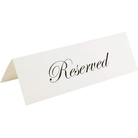 Place Cards - 60-Pack Large Tent Cards, Foldover Table Reserved ...