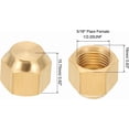BDKWID-Brass Flare Cap, 2pcs 5/16" Tube OD SAE 1/2-20UNF 45 Degree ...