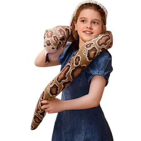150cm Lifelike Anaconda Snake Plush Puppet Toy Pillow Soft boa ...