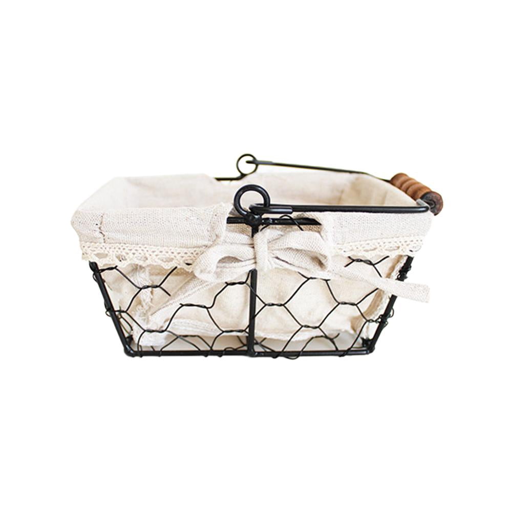 Worallymy Retro Wrought Iron Bread Basket with Handle Kitchen Egg ...