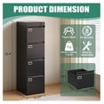 4 Drawer File Cabinet with Lock, Metal Filing Cabinets for Home Office ...