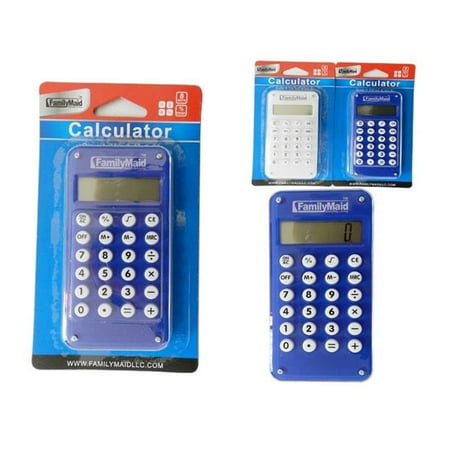 FamilyMaid 26678 White & Blue Memory Function Calculator, 2.4 x 4.75 x ...