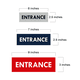 Basic ENTRANCE Door / Wall Sign - Blue - Small - Walmart.com