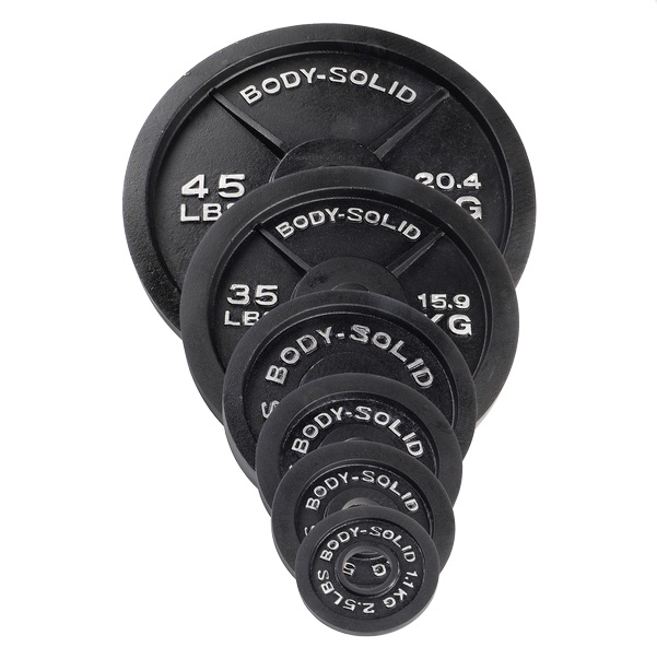 Body-Solid Cast Iron Olympic Weight Set 255lbs - Walmart.com