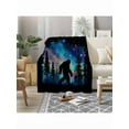 280GSM Bigfoot Sasquatch Flannel Throw Blanket 30"x40"/60"x80", Ultra ...