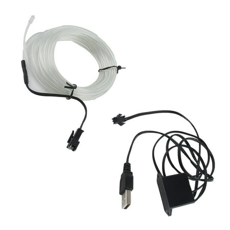 Battery Operated Luminescent Neon 2.3mm LED Lights Glow Wire String ...