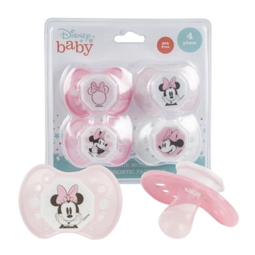Disney Baby Girl Minnie Mouse 5 OZ Bottle, Rattle & Pacifier Gift Set ...