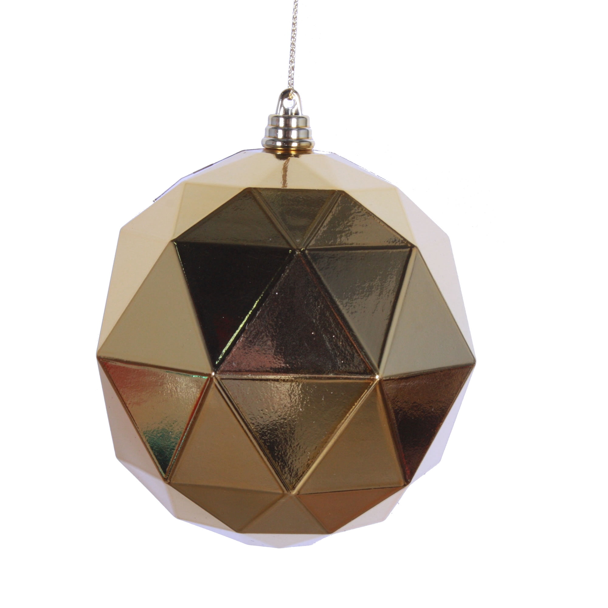 4.75" Honey Gold Shiny Geo Ball 4/bag - Walmart.com