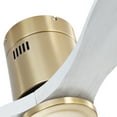 LHYY 52 Inch Low Profile Ceiling Fan DC 3 Solid Wood Fan Blade ...