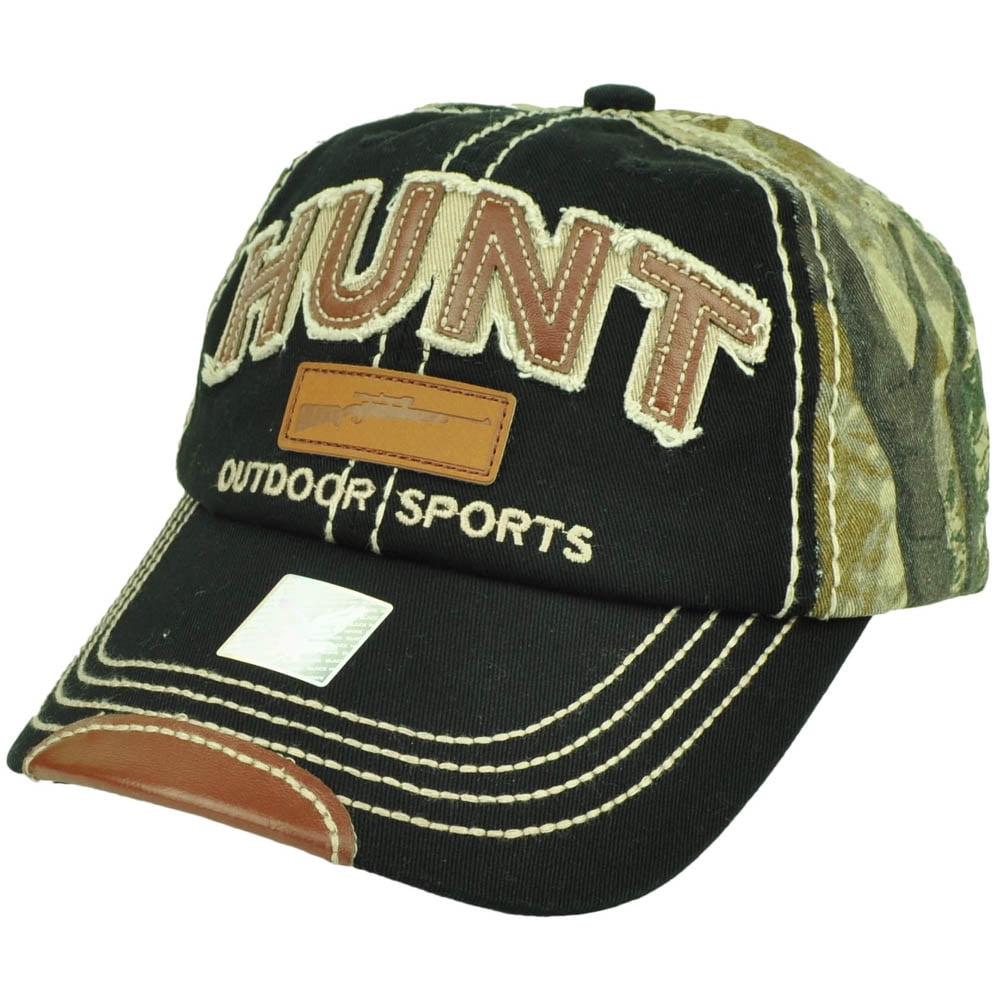 Outdoor Sports Hunt Hunting Distressed Camouflage Relaxed 2 Tone Hat ...