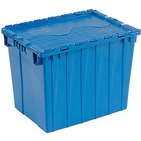 Distribution Container With Hinged Lid, 21-7/8x15-1/4x17-1/4, Blue ...