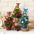 Cheer US Tabletop Mini Christmas Tree Prelit Artificial Christmas Trees ...