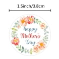 500Pcs Happy Mother's Day Round Sticker Roll with Colorful Floral ...