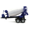 2-Axle Cement Mixer Trailer White and Blue 1/87 (HO) Plastic Model by ...