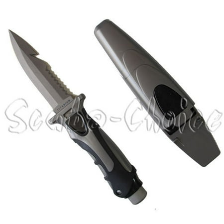 Scuba Diving 10" Heavy Duty Titanium Point-Tip Dive Knife w/ 2 Knife ...