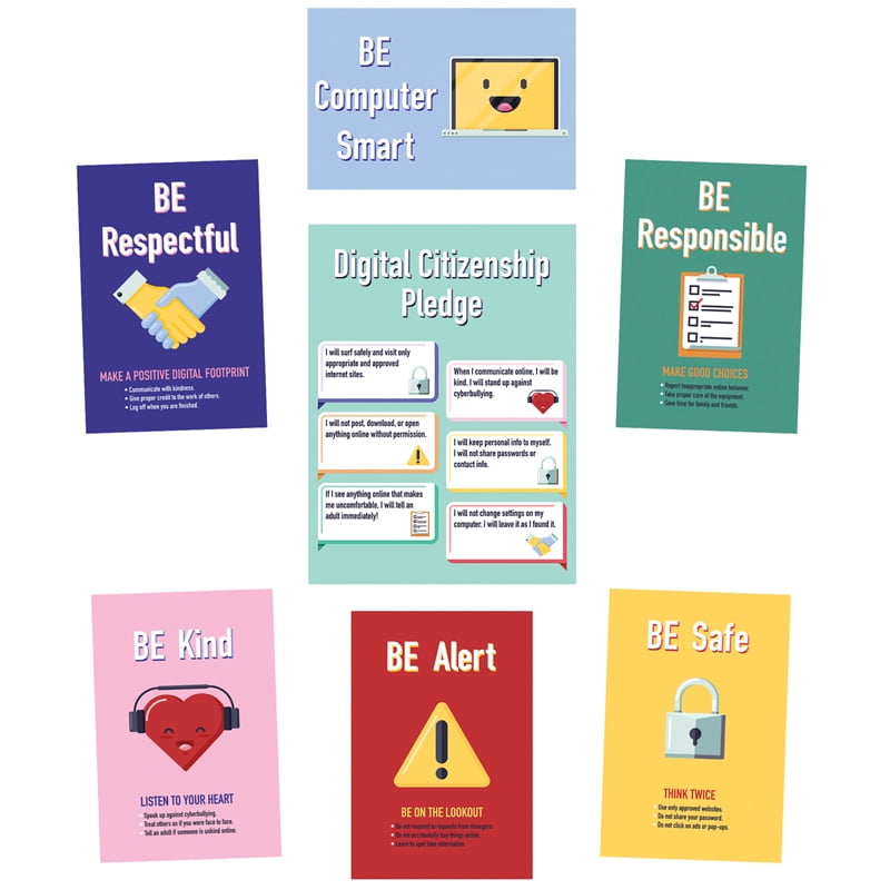 Digital Citizenship Bulletin Board Set, 7 Pieces | Bundle of 10 Sets ...