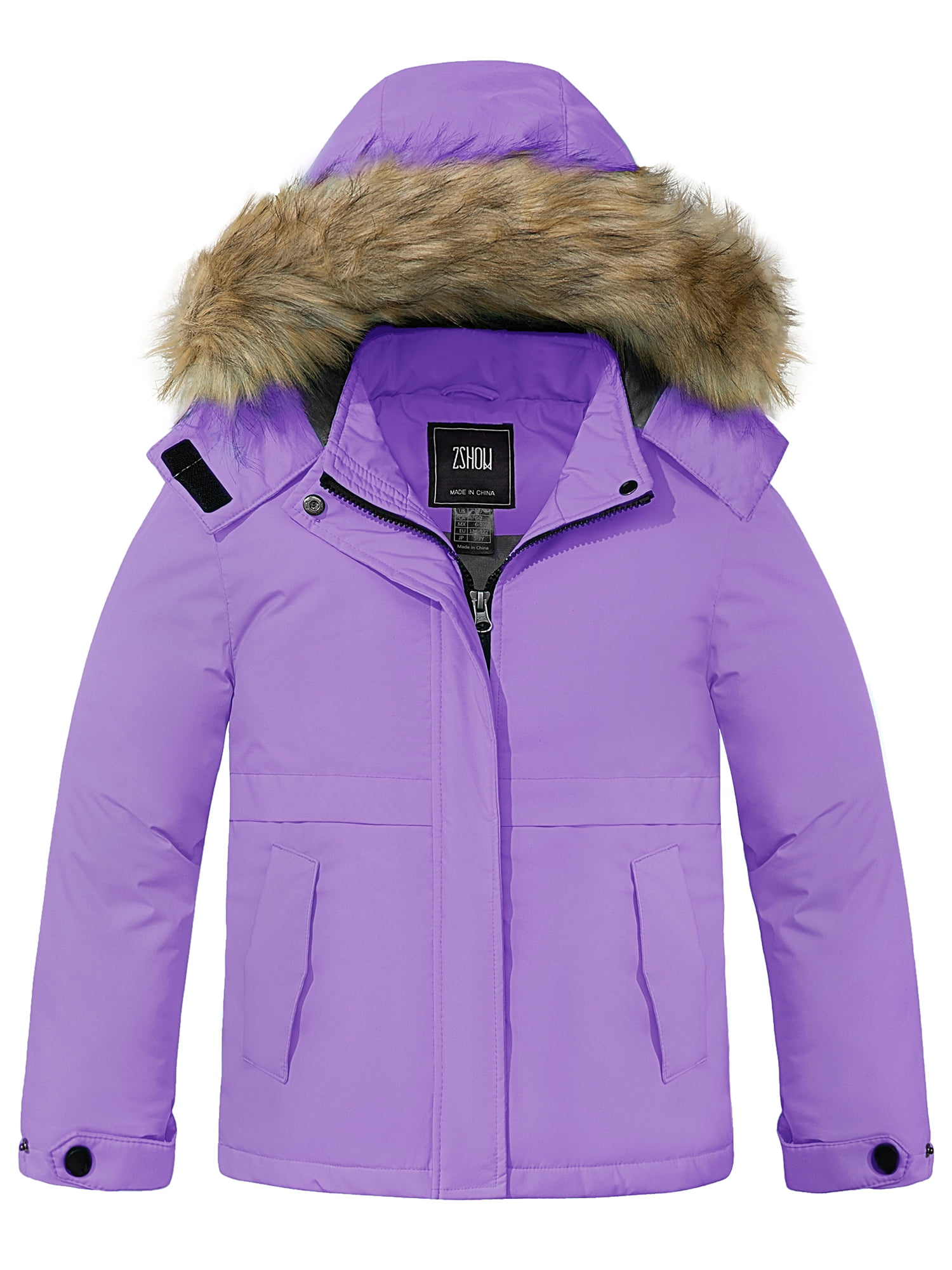 ZSHOW Girls' Winter Coat Windproof Waterproof Rain Jacket with ...