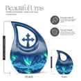 MUKTIVE Aurora Borealis Cremation Urn for Ashes Adult Male - Cross Drop ...