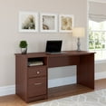 Bush Furniture Cabot 60" Computer Desk, Harvest Cherry, Storage, Wire ...