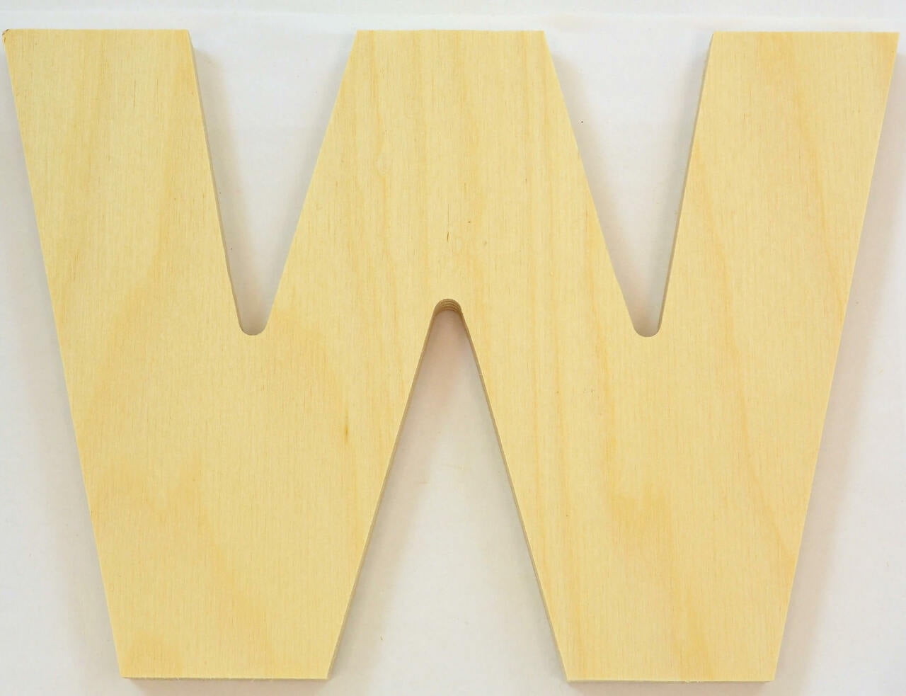 Package of 1, 14 Inch X 3/4" Thickness Baltic Birch Wood Letter W in ...