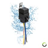 5 Pack Waterproof Relay Switch & Harness 12V, 40/30 Amp 5-Pin SPDT with ...