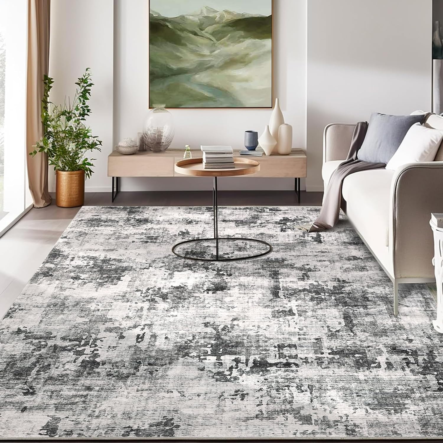 Click here for Siabc-Abstract Area Rug  5x7 Large Washable Living... prices