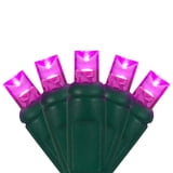 Walmart 70 5mm LED Purple Lights, 24' Indoor/Outdoor Christmas String ...