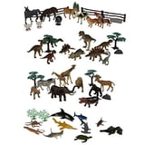 Wenno 60 Pc. Multi-Color Animal Figure Set with Accessories - Ages 3 ...